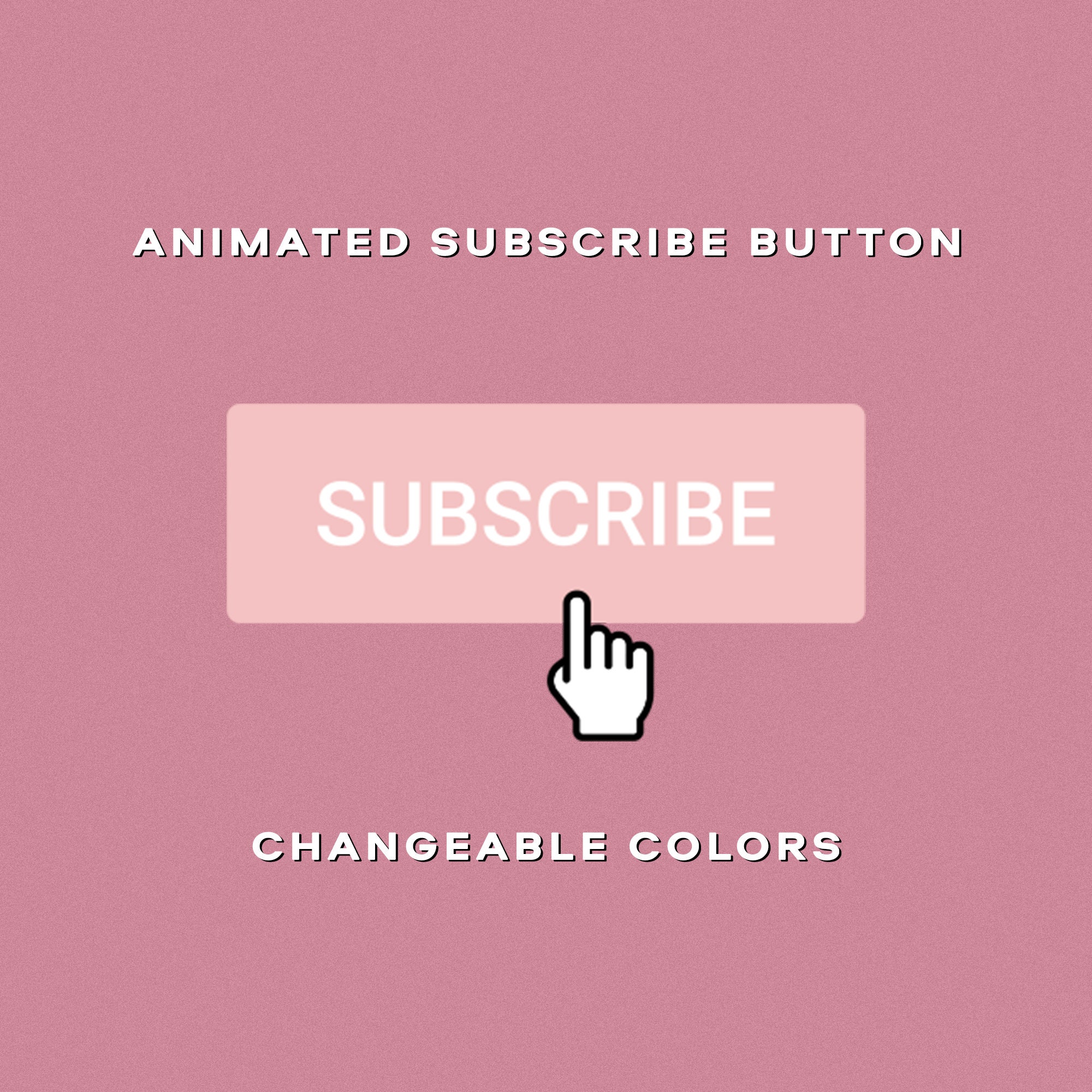 Animated Youtube Subscribe Button Overlay for Intro Videos - Etsy
