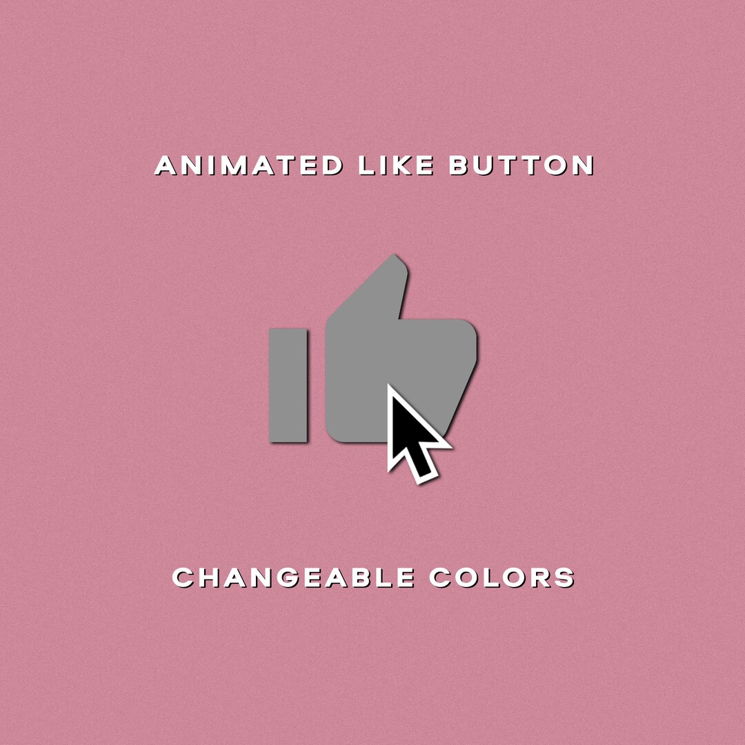 Animated Like Button for Youtube Videos Digital Download - Etsy