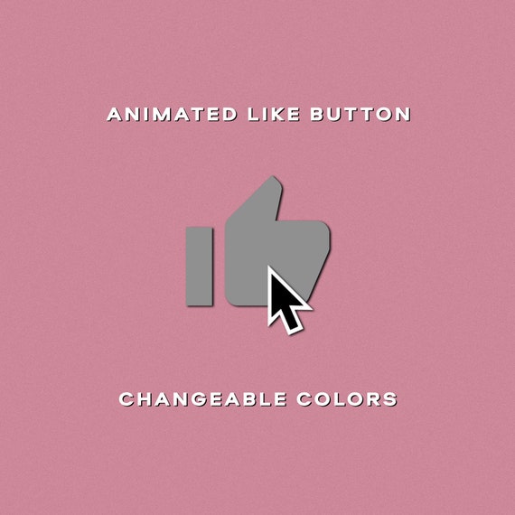 Animated Like Button for Youtube Videos Digital Download | Etsy