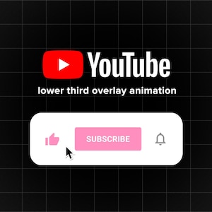 Animated Youtube Subscribe Button Overlay for Intro Videos Digital ...