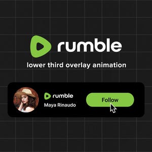 Custom Animated Rumble Follow Button Overlay for Intro Videos With ...