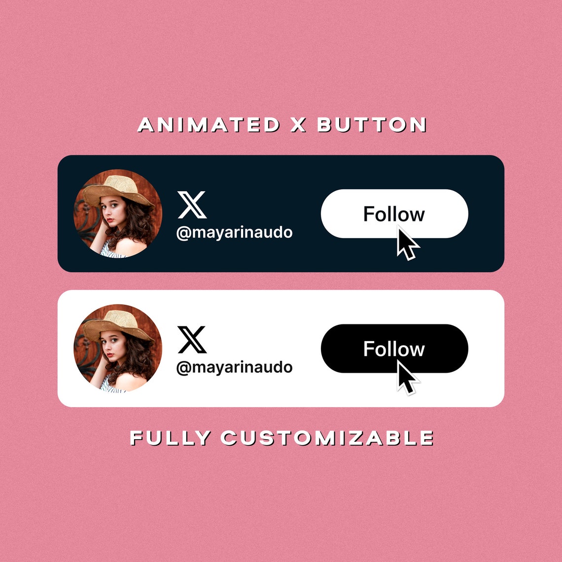 Custom Animated X Follow Button Overlay for Intro Videos - Etsy