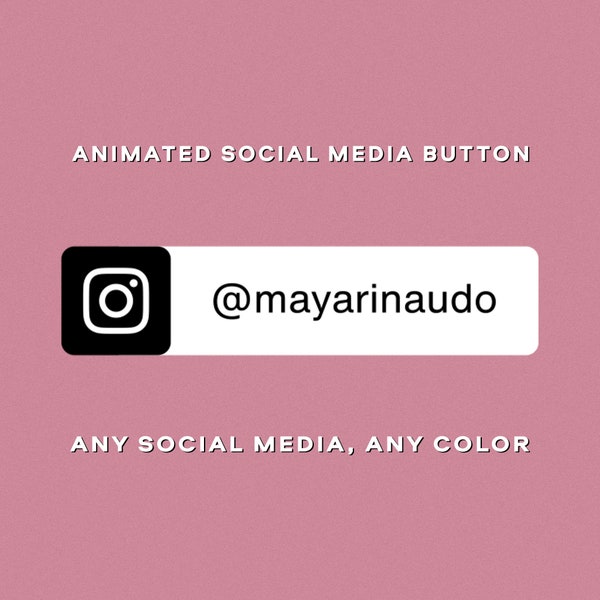 Custom Animated Social Media Instagram Button Overlay for Youtube Intro Videos - Etsy