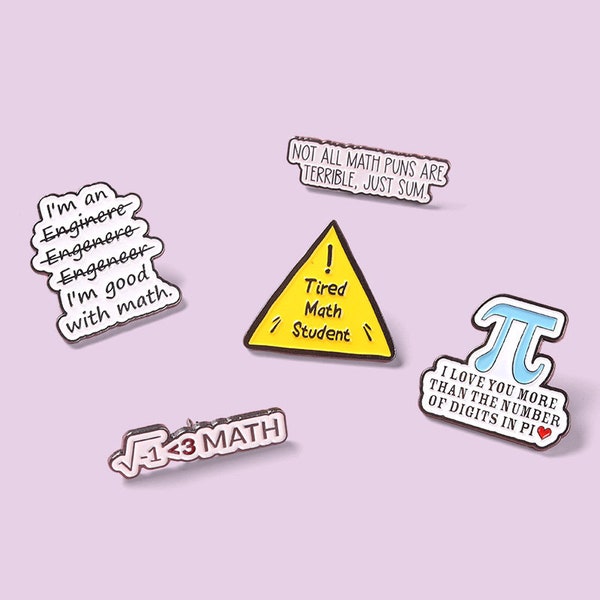 Math Enamel Pin - Etsy