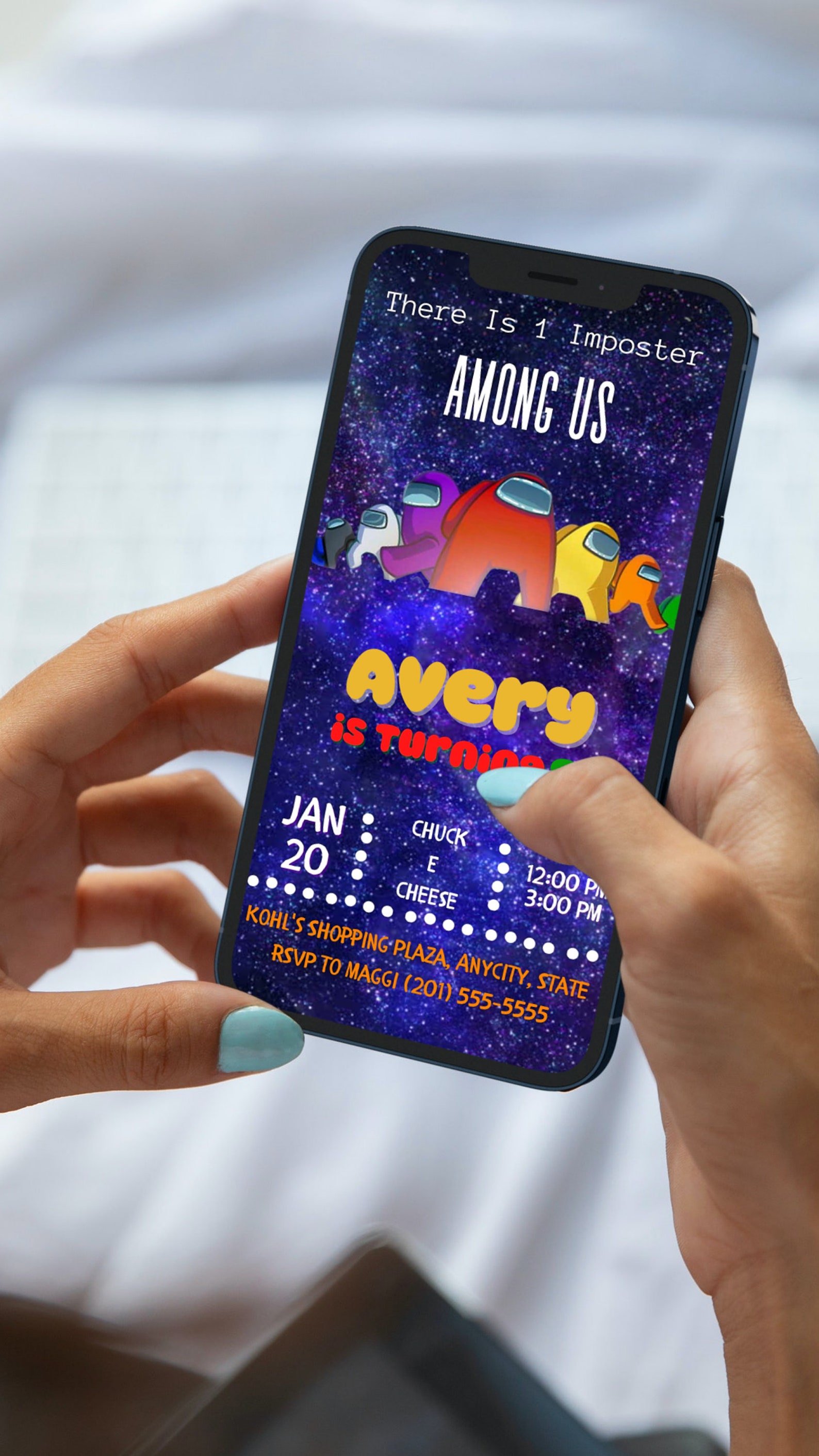 Among Us Birthday Invitation, Among Us Party Theme, Among Us Party ...