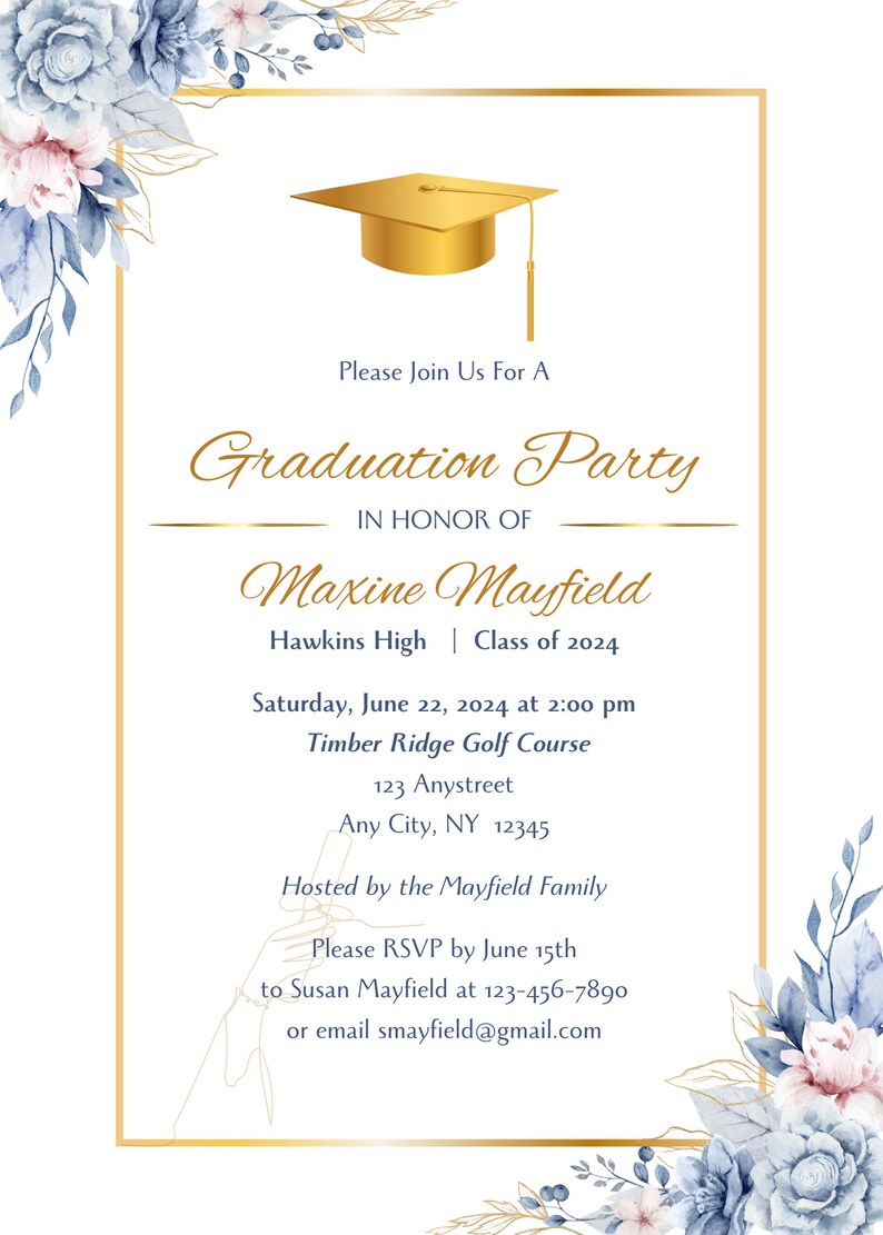Celebrate Graduation With Our Digital Party Invite - Instant Download ...