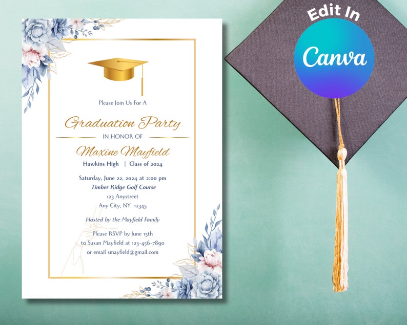 Celebrate Graduation With Our Digital Party Invite - Instant Download ...
