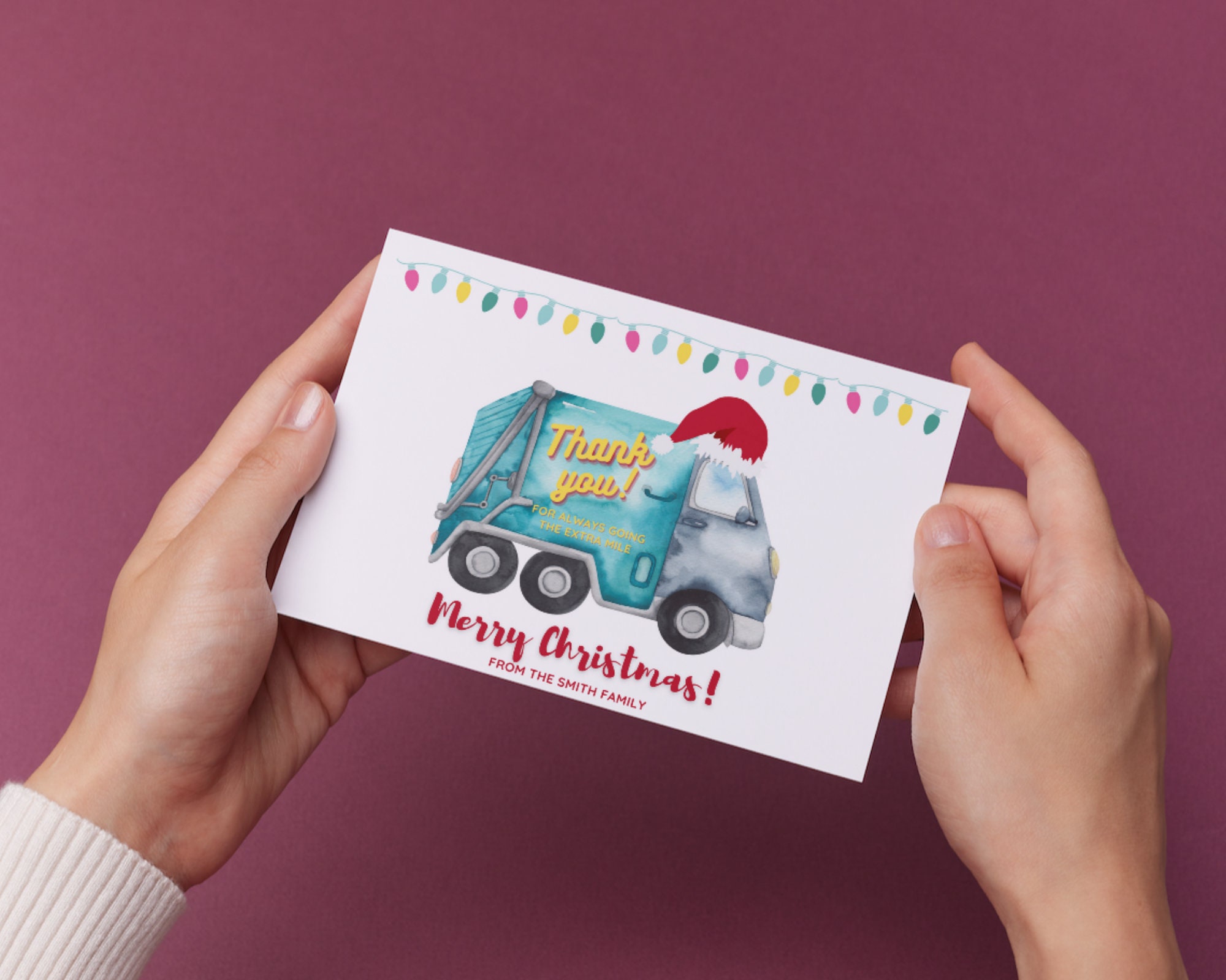 Custom Christmas Card Sanitation Worker, Holiday Card Service Workers ...