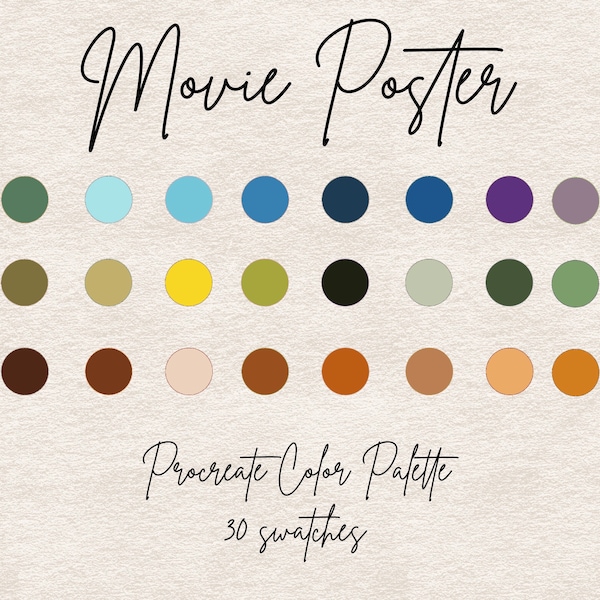 Movie Color Palette Poster - Etsy