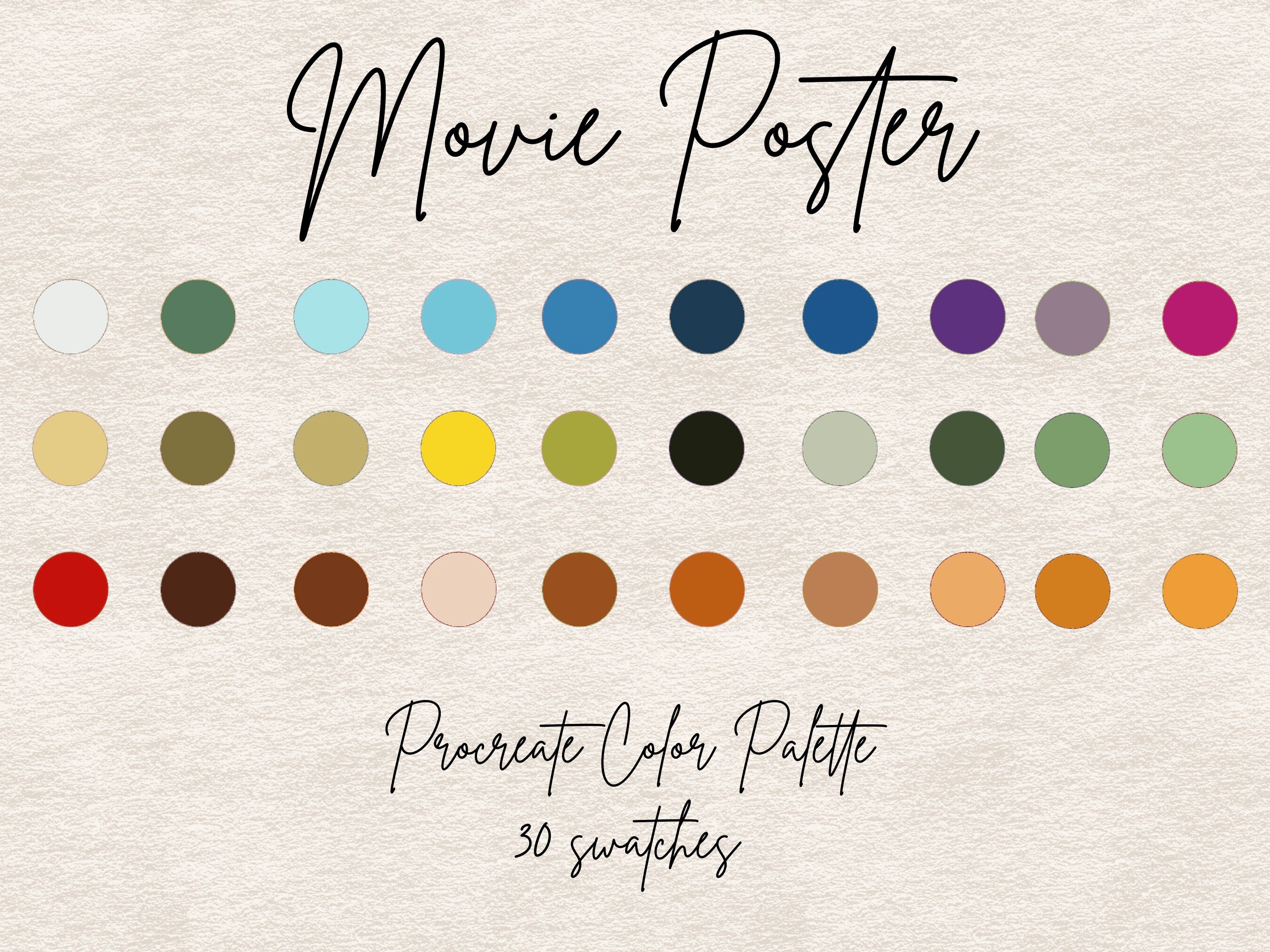 Movie Poster Procreate Color Palette / Procreate Tools / - Etsy UK