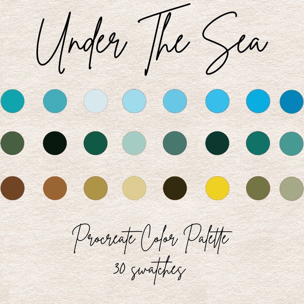 Under the Sea Color Palette - Etsy