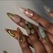 MESSED UP Fall 3D Floral Zebra Print Press on Nails Chrome Nails Fake ...