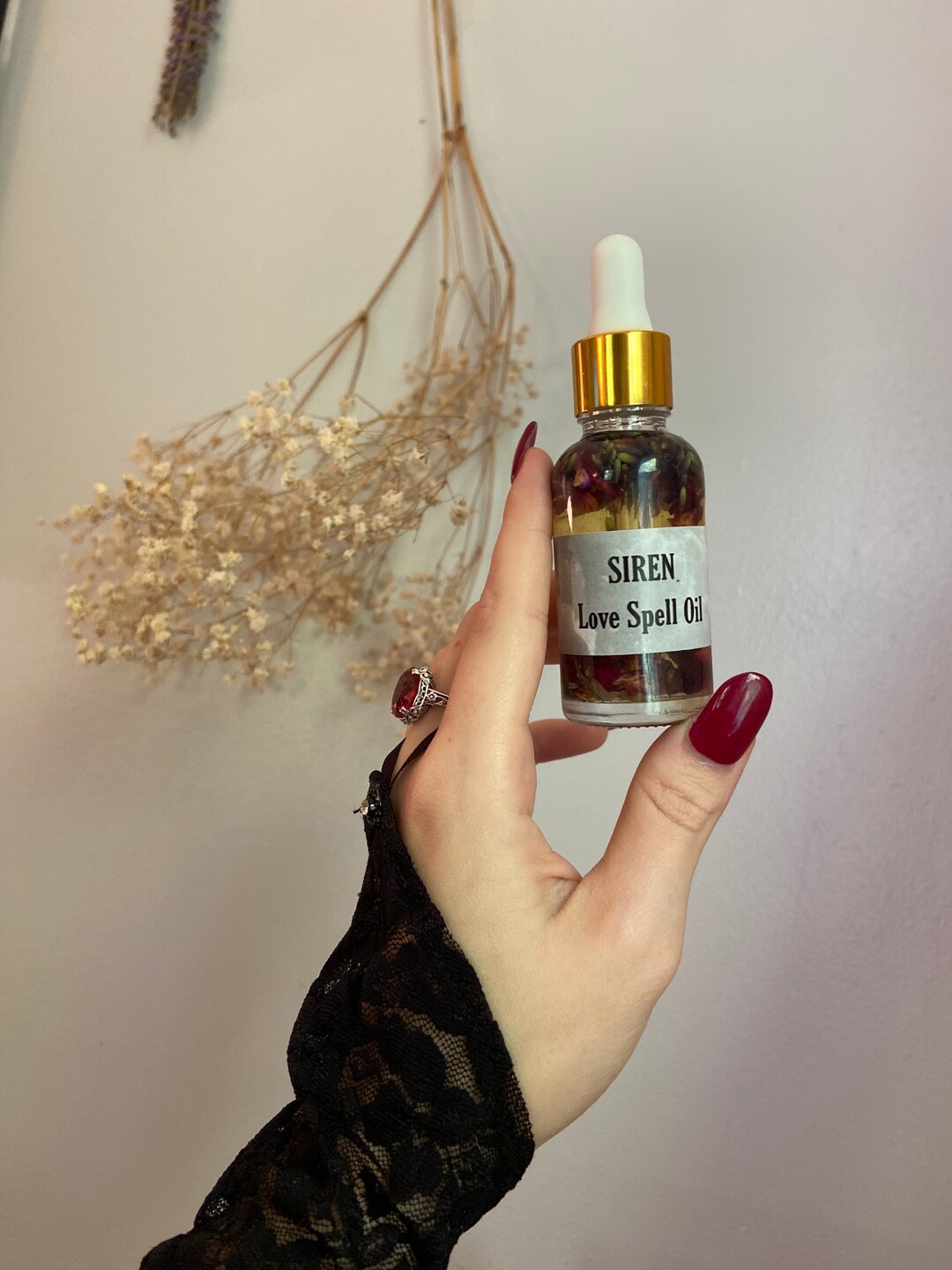 SIREN Love Spell Oil (30ml) With Satin Pouch - Intention Oil, Conjure ...
