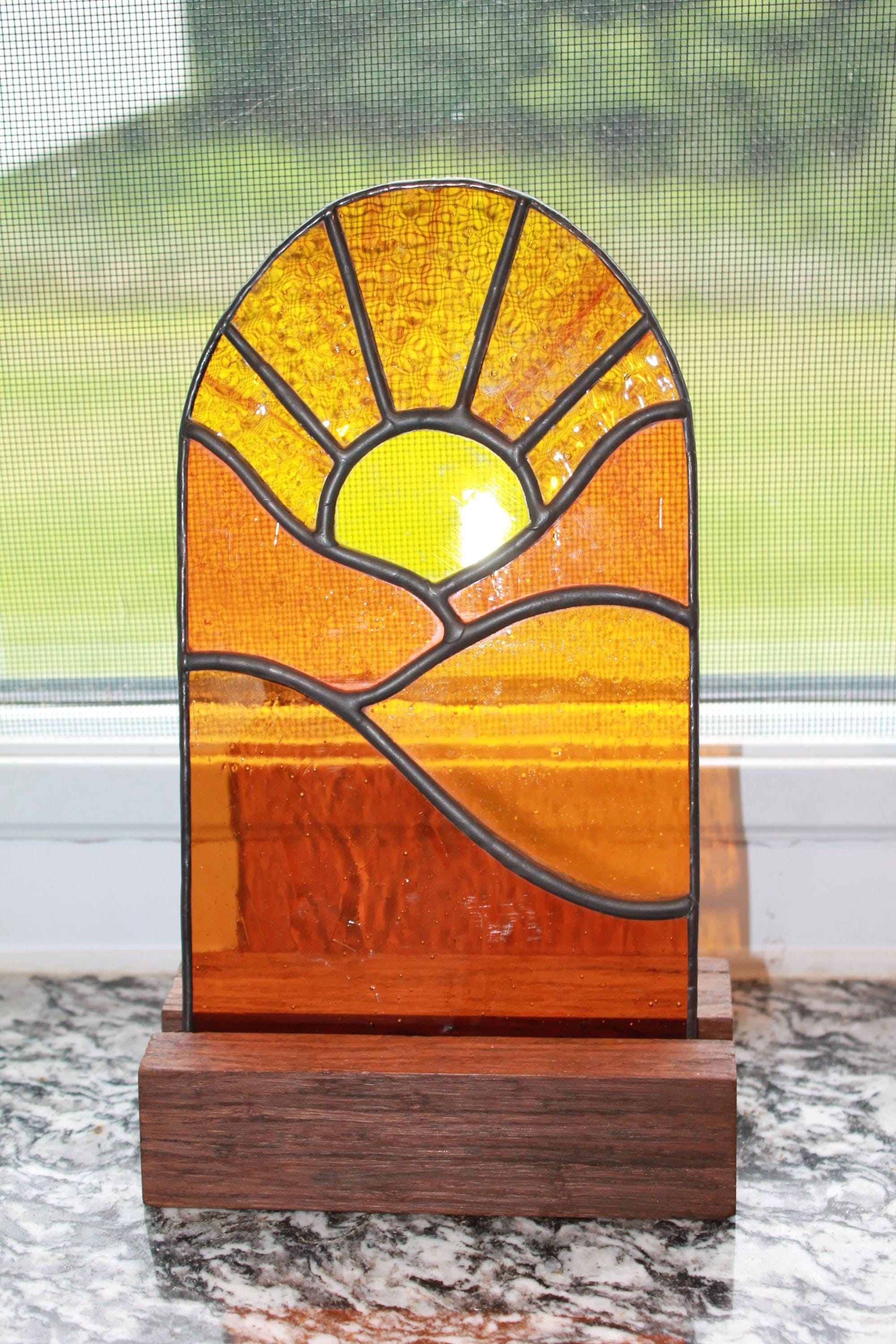 Stained Glass Sun Set/ Sun Rise Panel - Etsy