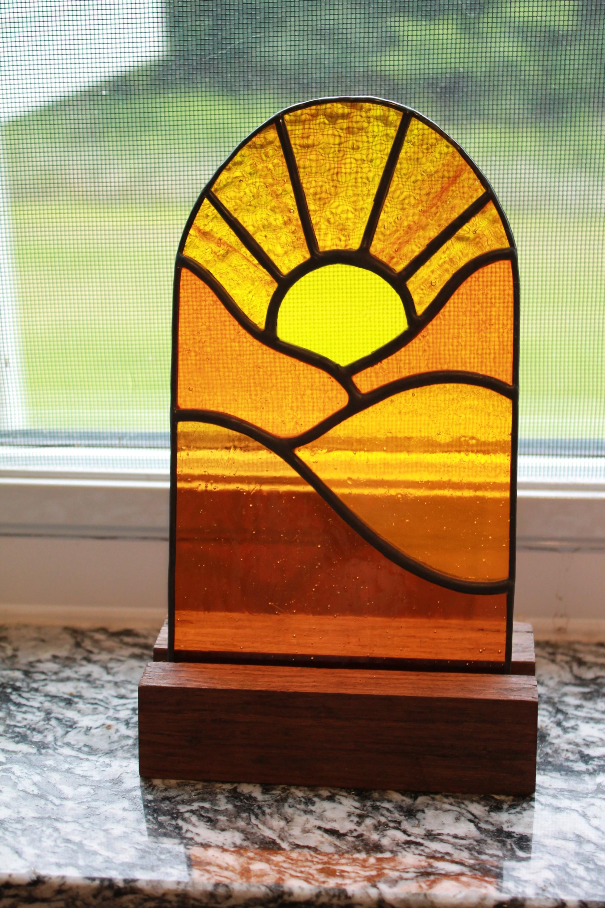 Stained Glass Sun Set/ Sun Rise Panel - Etsy