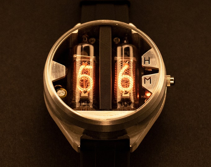 Nixie Tube Watch In-16 Metal Case ( Duralumin Case ), Water-resistant ...