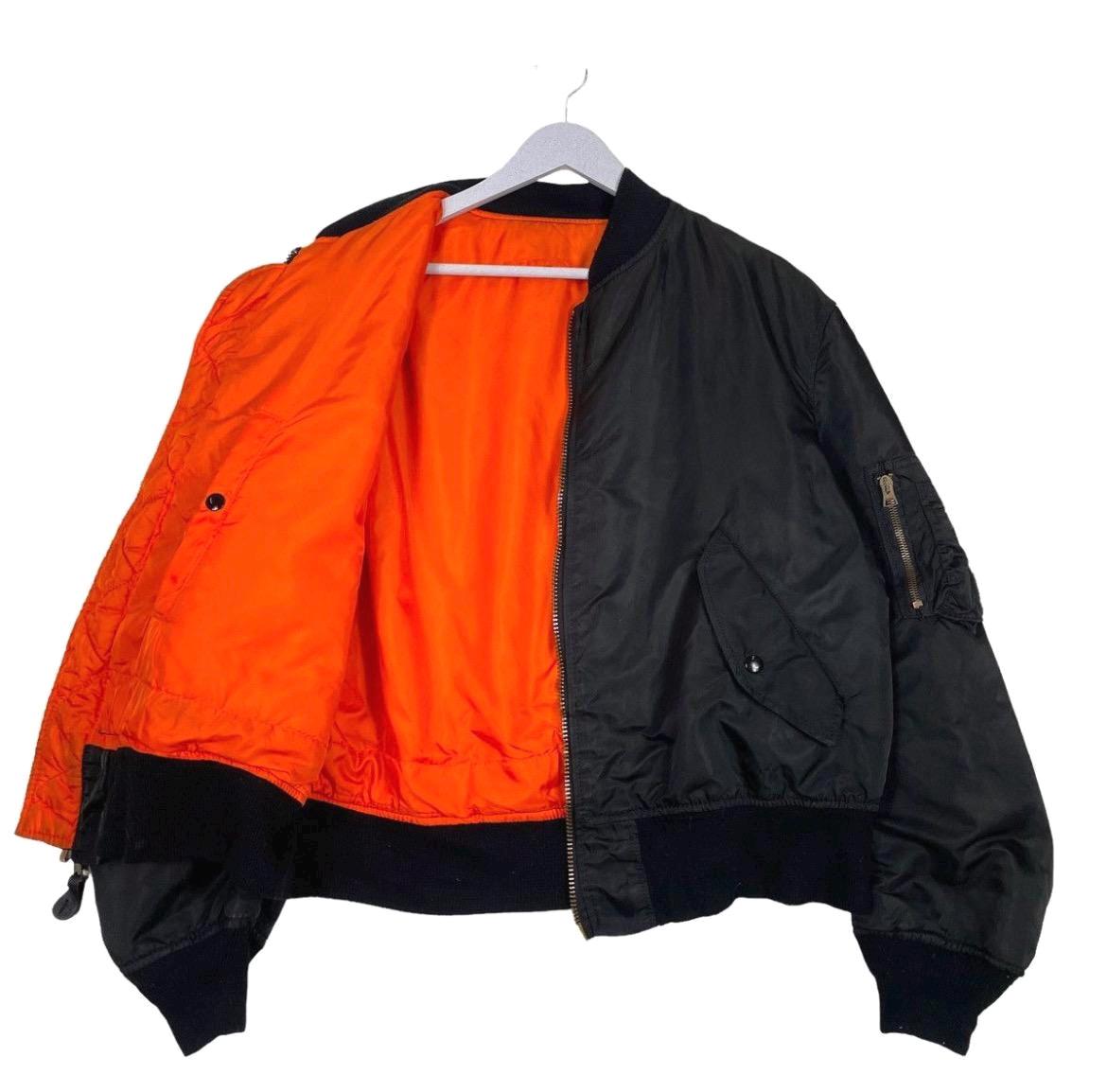 Pick!! 80s Alpha Industries Ma1 Bomber Riot Jacket Military Black ...