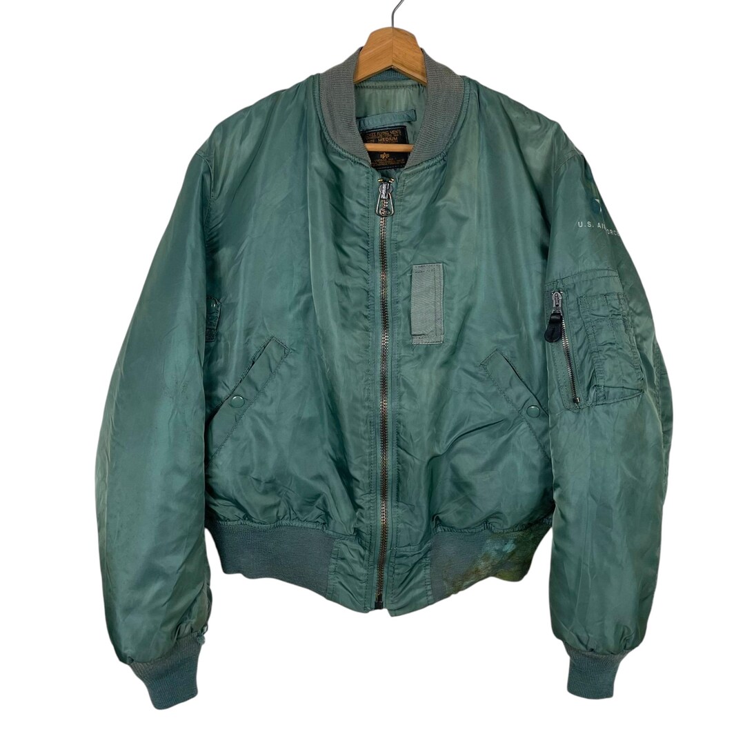 Pick!! 80s Alpha Industries Ma1 Bomber Riot Jacket Men Zipper Flight ...
