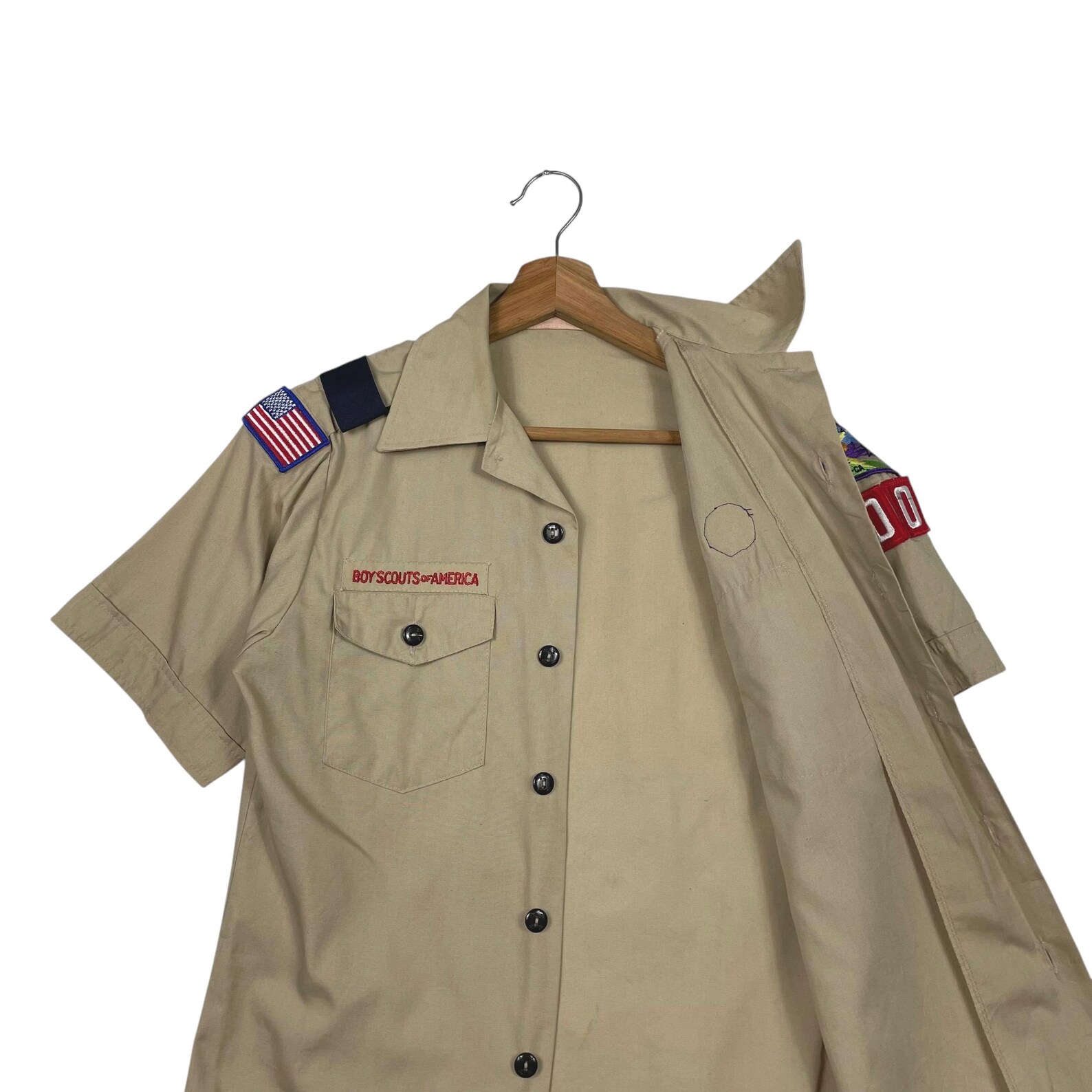 90s American Boy Scout Uniform Shirt Made in Usa Size Medium - Etsy