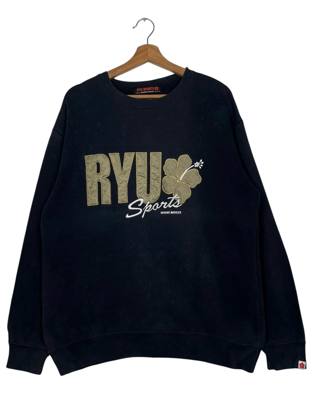 Pick 90s Ryu Sport Crewneck Sweatshirt Pullover Embroidery Big Logo ...