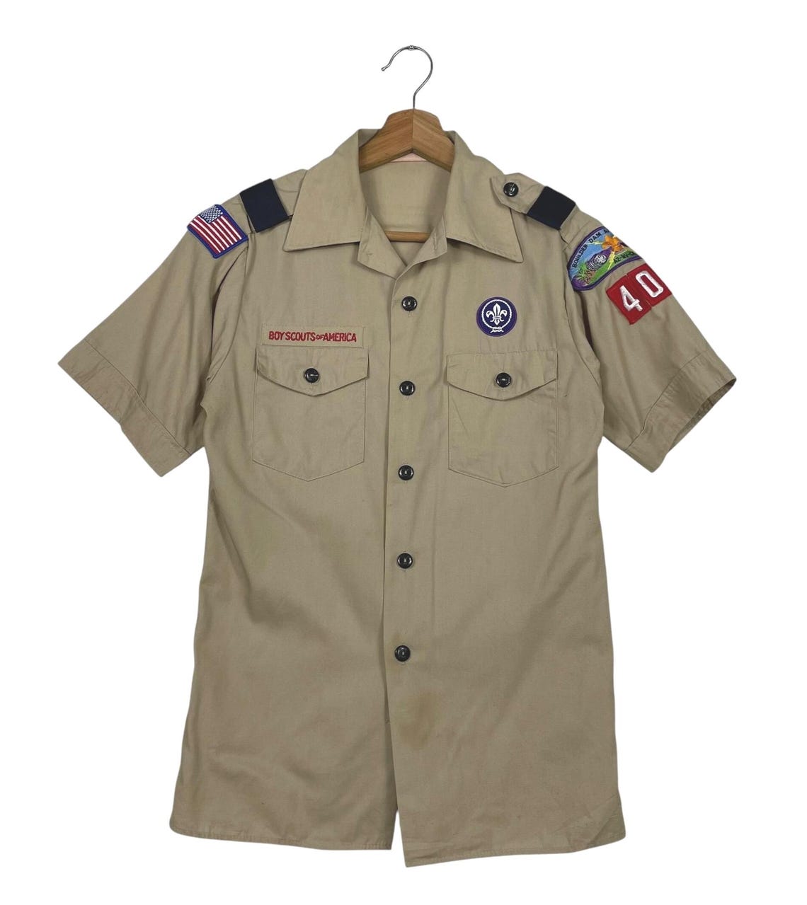 90s American Boy Scout Uniform Shirt Made in Usa Size Medium - Etsy