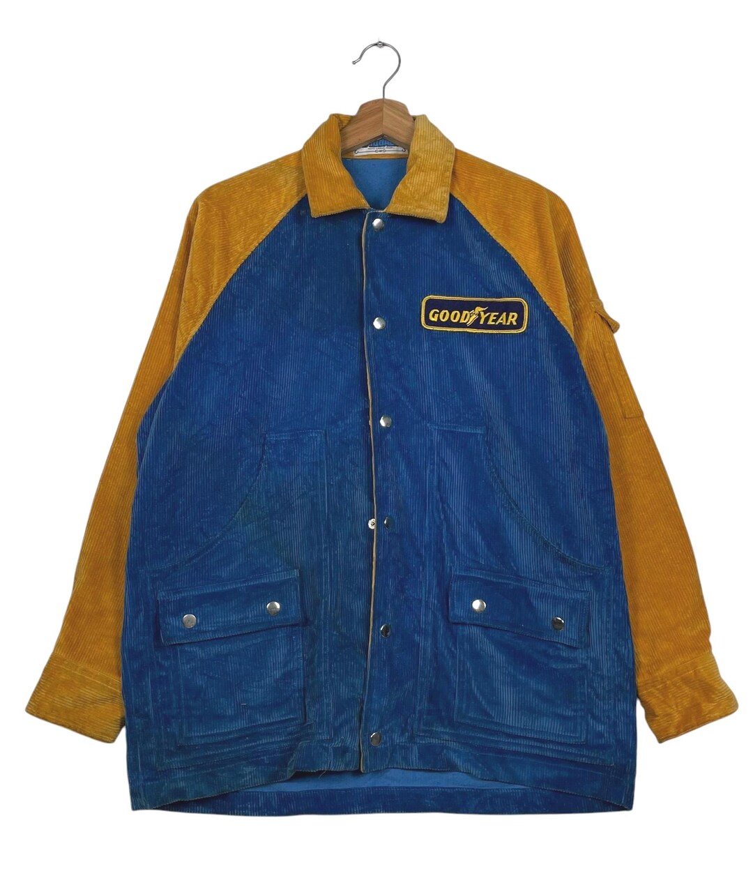 80s Goodyear Corduroy Snap Jacket Vintage Racing Size Medium - Etsy