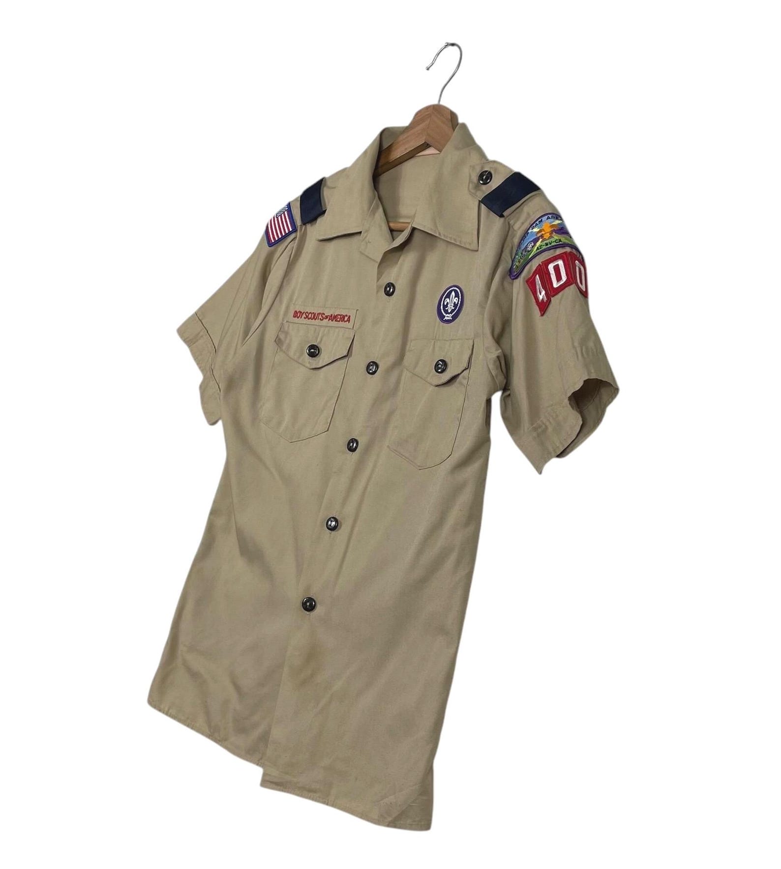 90s American Boy Scout Uniform Shirt Made in Usa Size Medium - Etsy