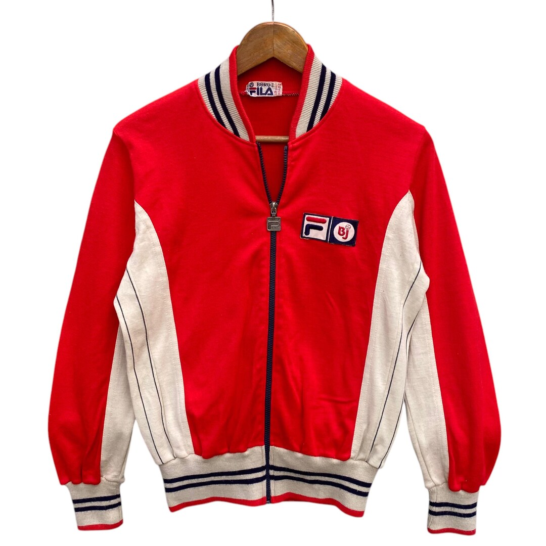 Rarepick Vintage 70s FILA Borg Sportwear Sweater Tennis Trainer Patch ...