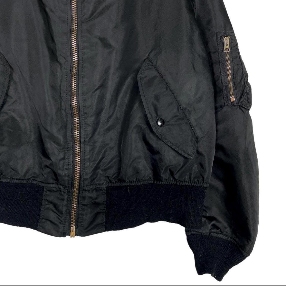 Pick!! 80s Alpha Industries Ma1 Bomber Riot Jacket Military Black ...