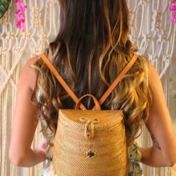 Rattan Backpack - Etsy
