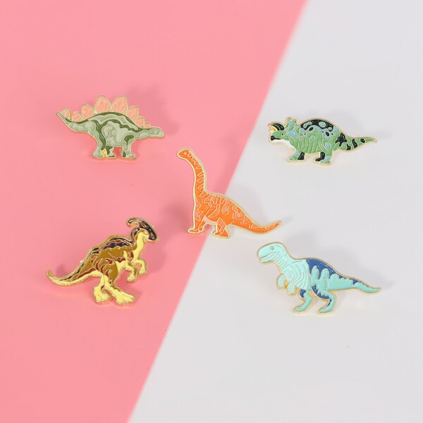 Dinosaur Enamel Pin - Etsy