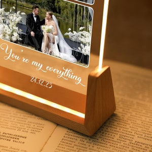 Personalized Photo Night Light Plaque,couple Photo Lamp,custom Acrylic ...