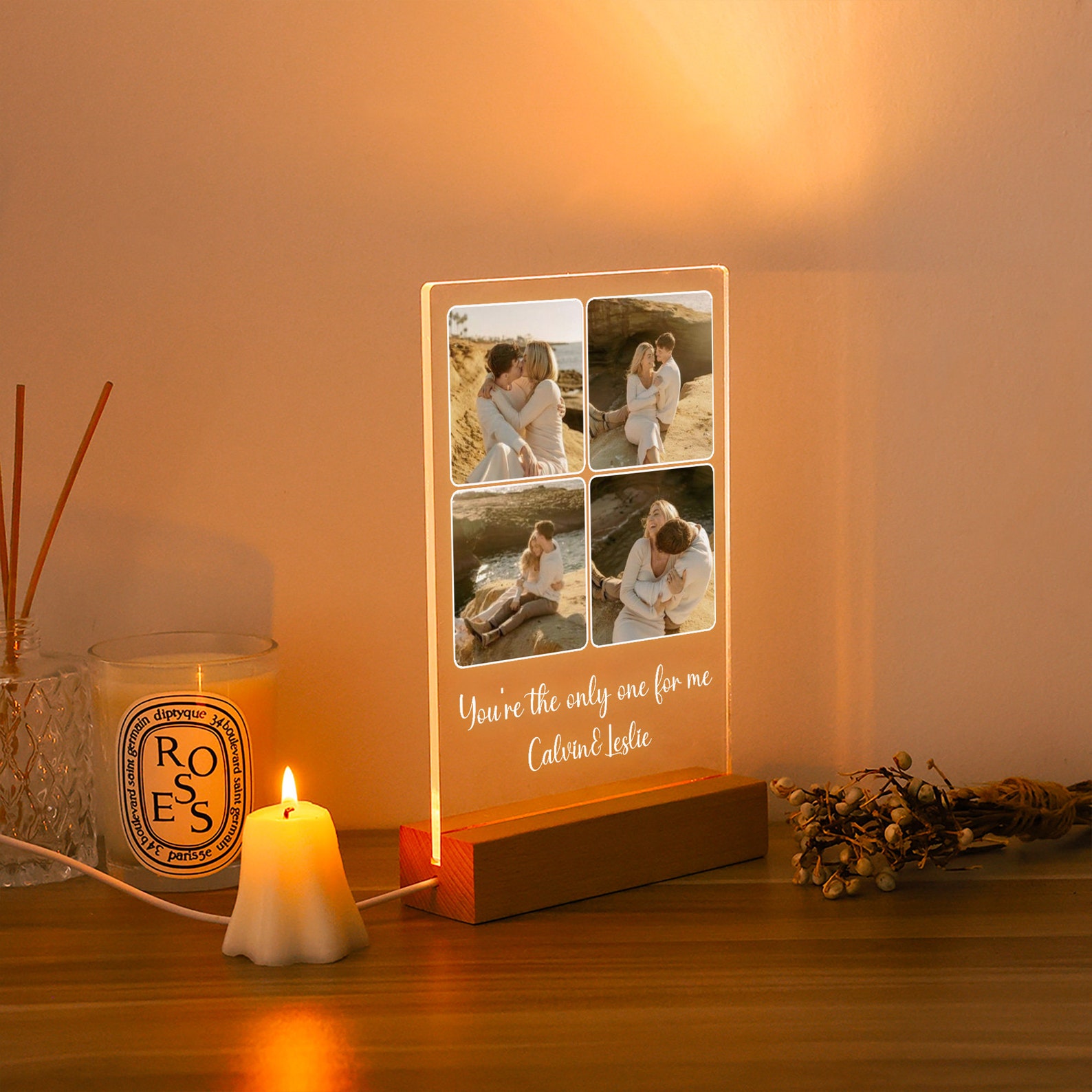 Personalized Photos Acrylic Night Light, Custom LED Light, Custom Photo ...