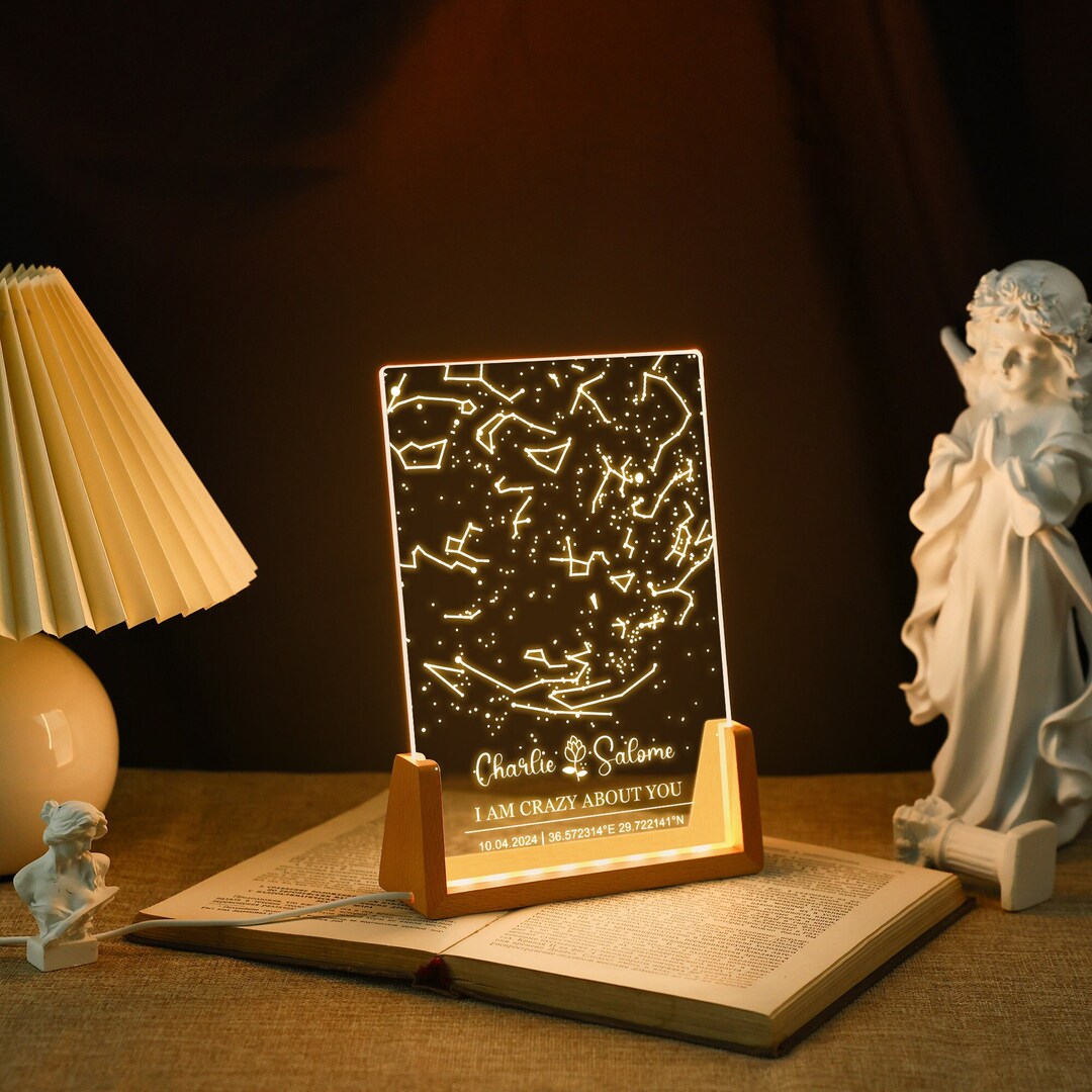 Personalized Star Map by Date Night Light,custom Constellation Map ...