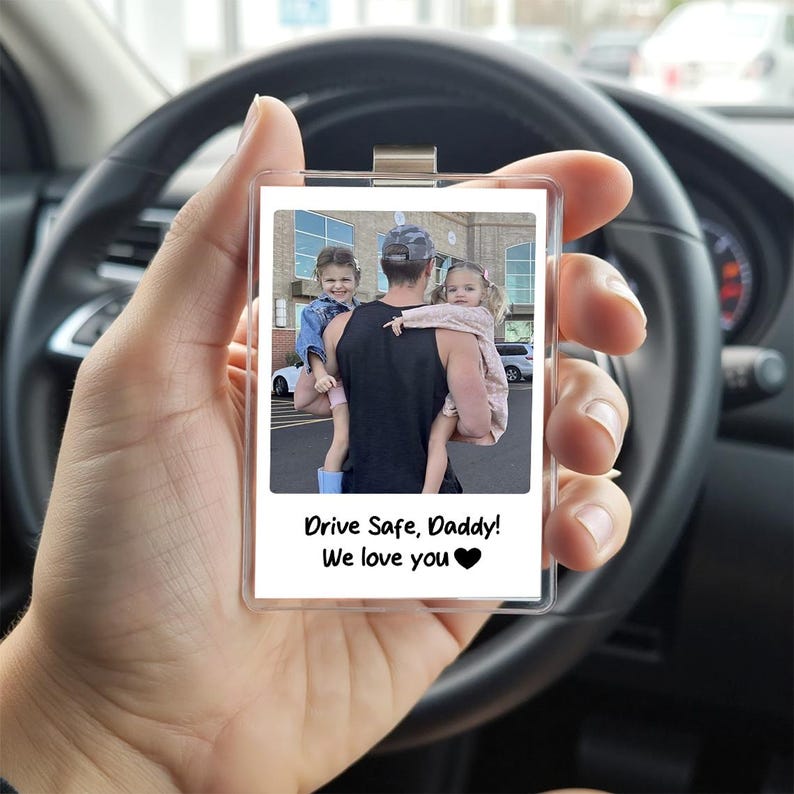 Custom Acrylic Sun Visor Picture Clip,family Photo Car Visor Clip,car ...