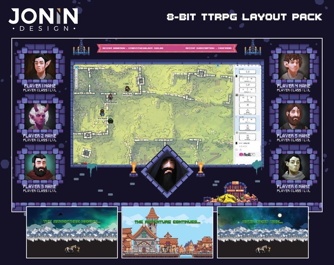 Twitch Overlays Package for Livestream Dungeons and Dragons, Fantasy ...