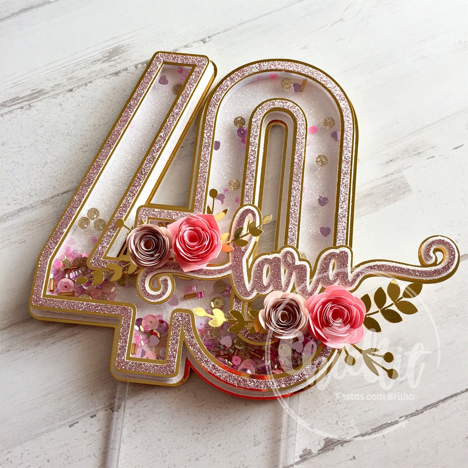 Number Shaker Cake Topper / Cake Topper - Etsy