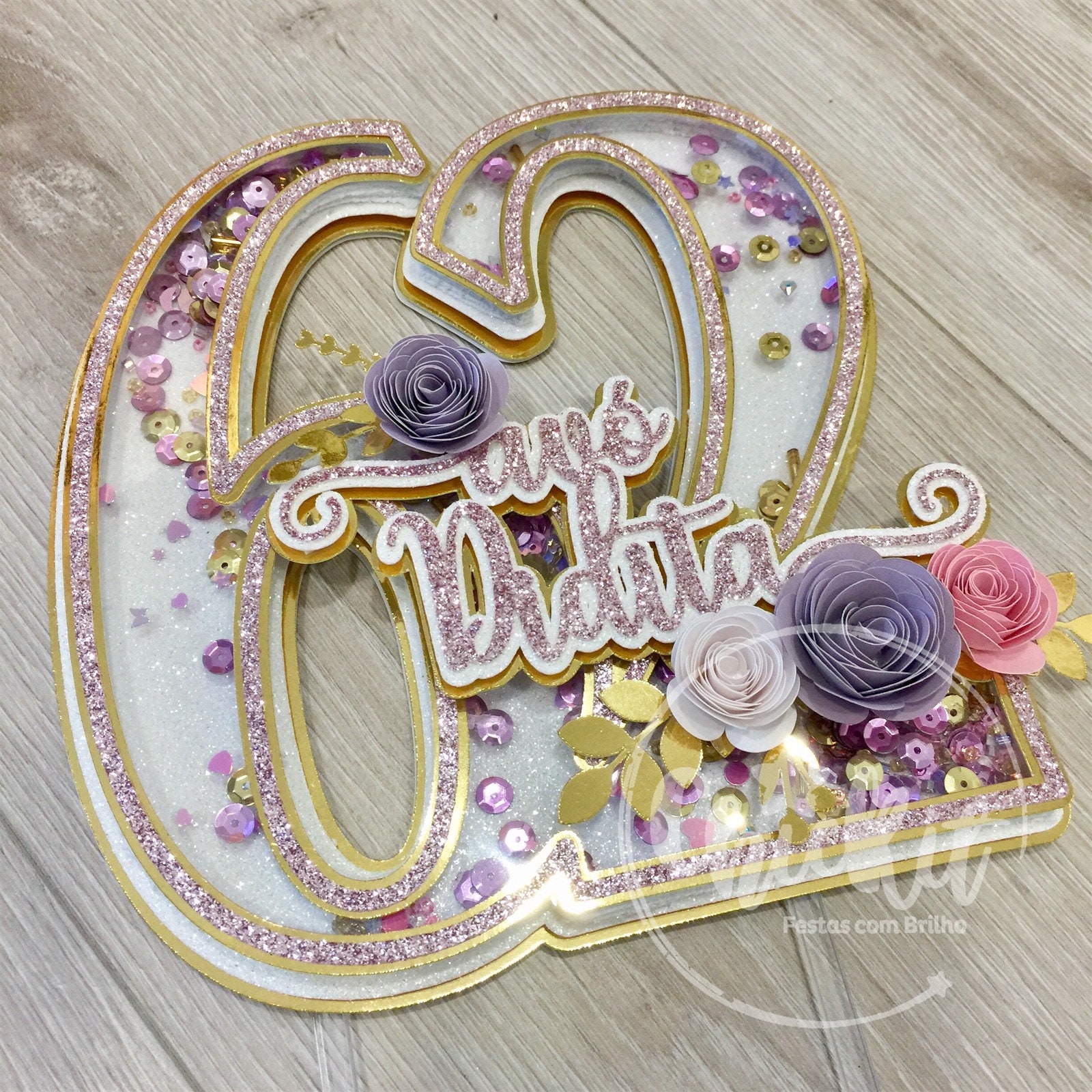 Number Shaker Cake Topper / Cake Topper - Etsy