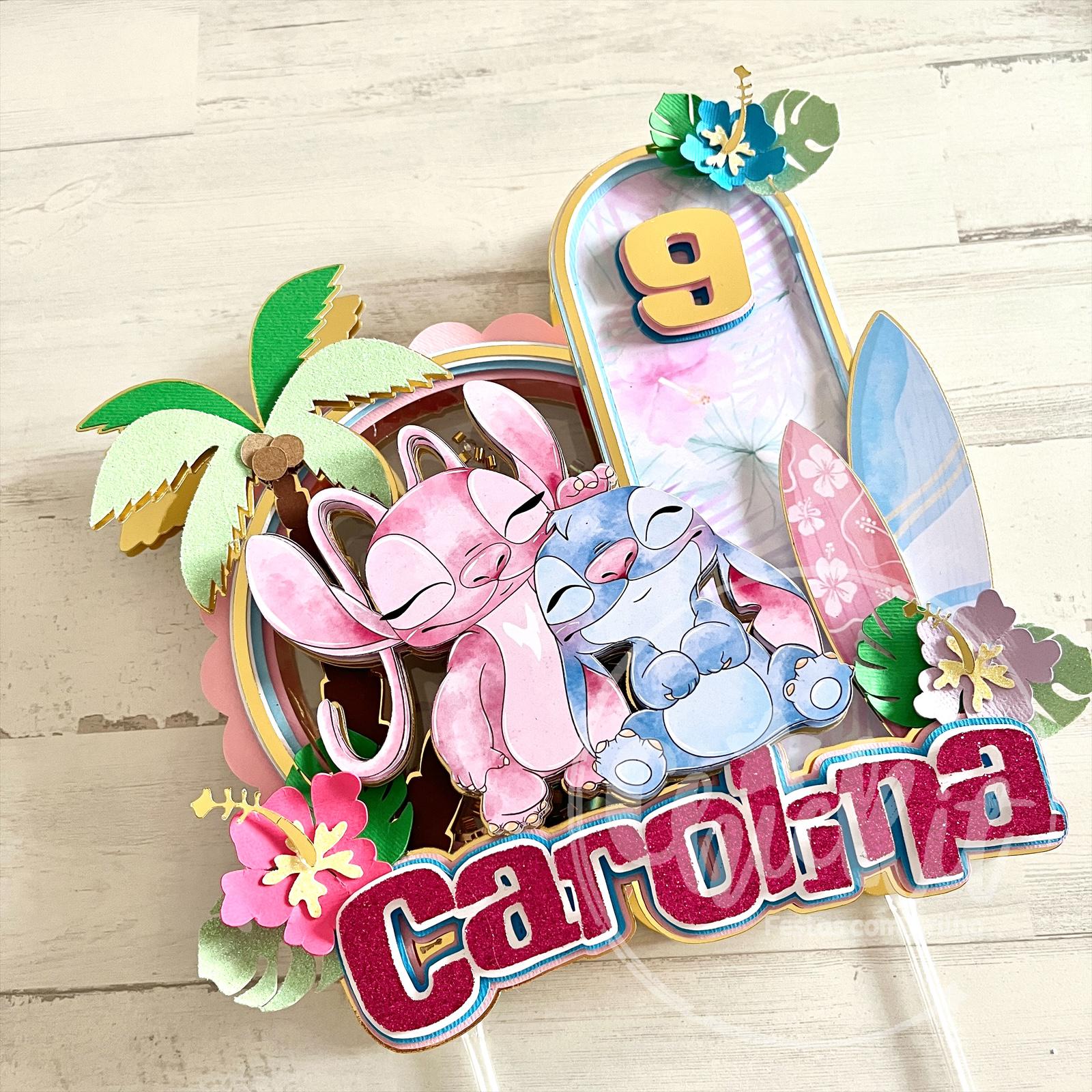 STITCH ANGEL Cake TOPPER / Stitch & Angel Cake Decoration / Stitch and ...