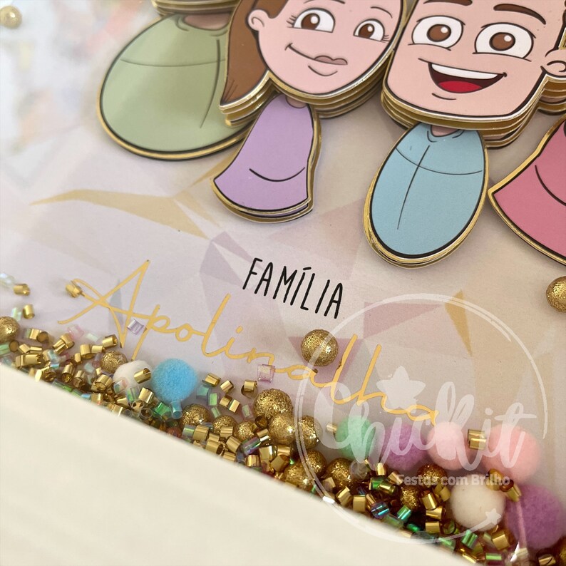 Personalized Family Shadow Box: Custom Paper Illustration - Etsy UK
