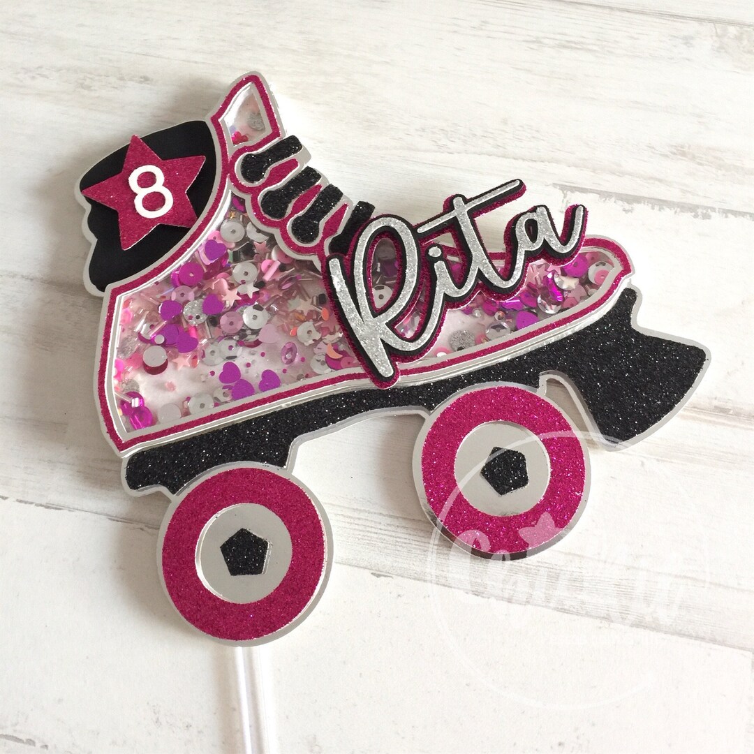 Rollerblades/roller Skates Cake Topper With Light - Etsy