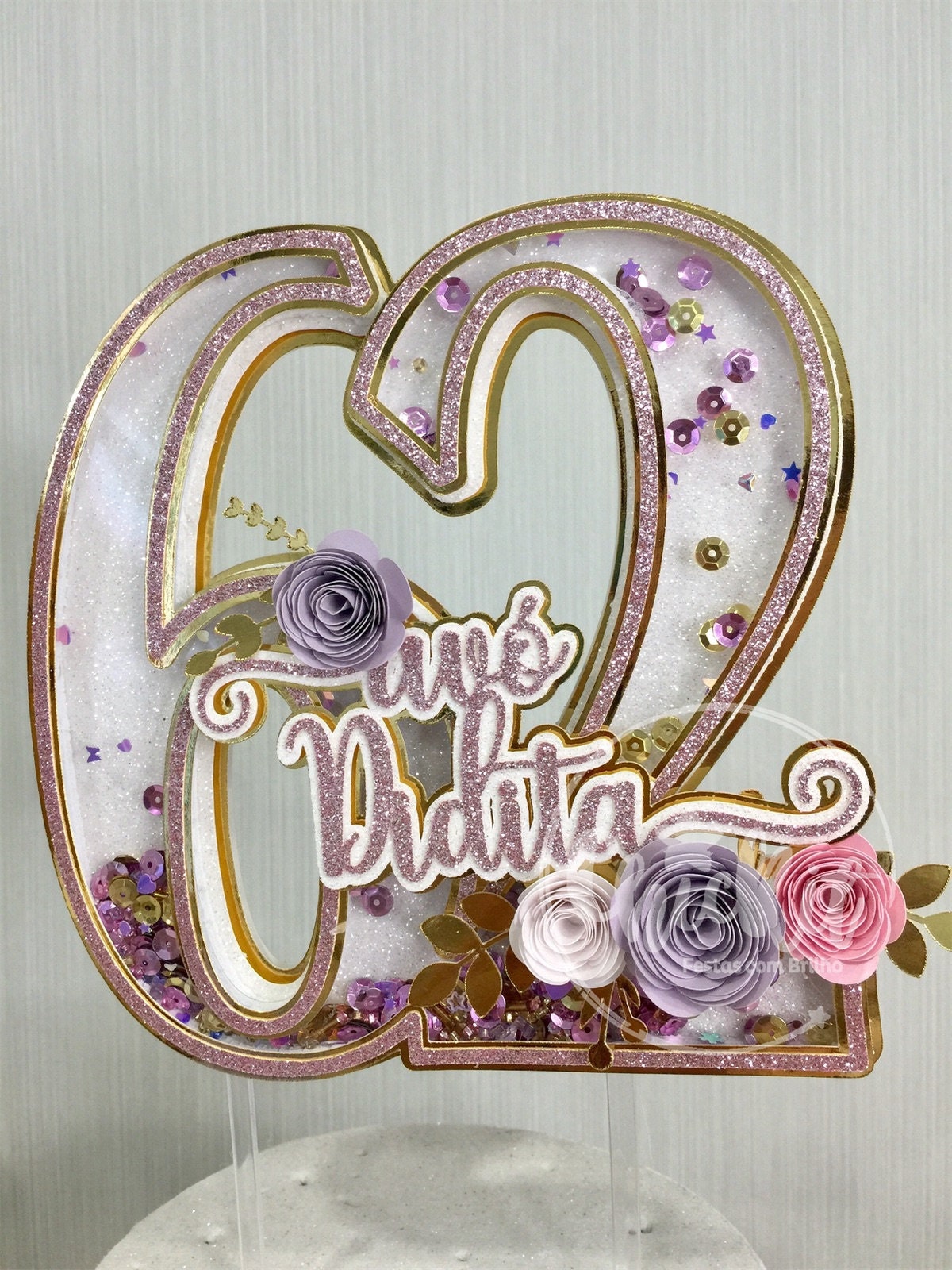 Number Shaker Cake Topper / Cake Topper - Etsy