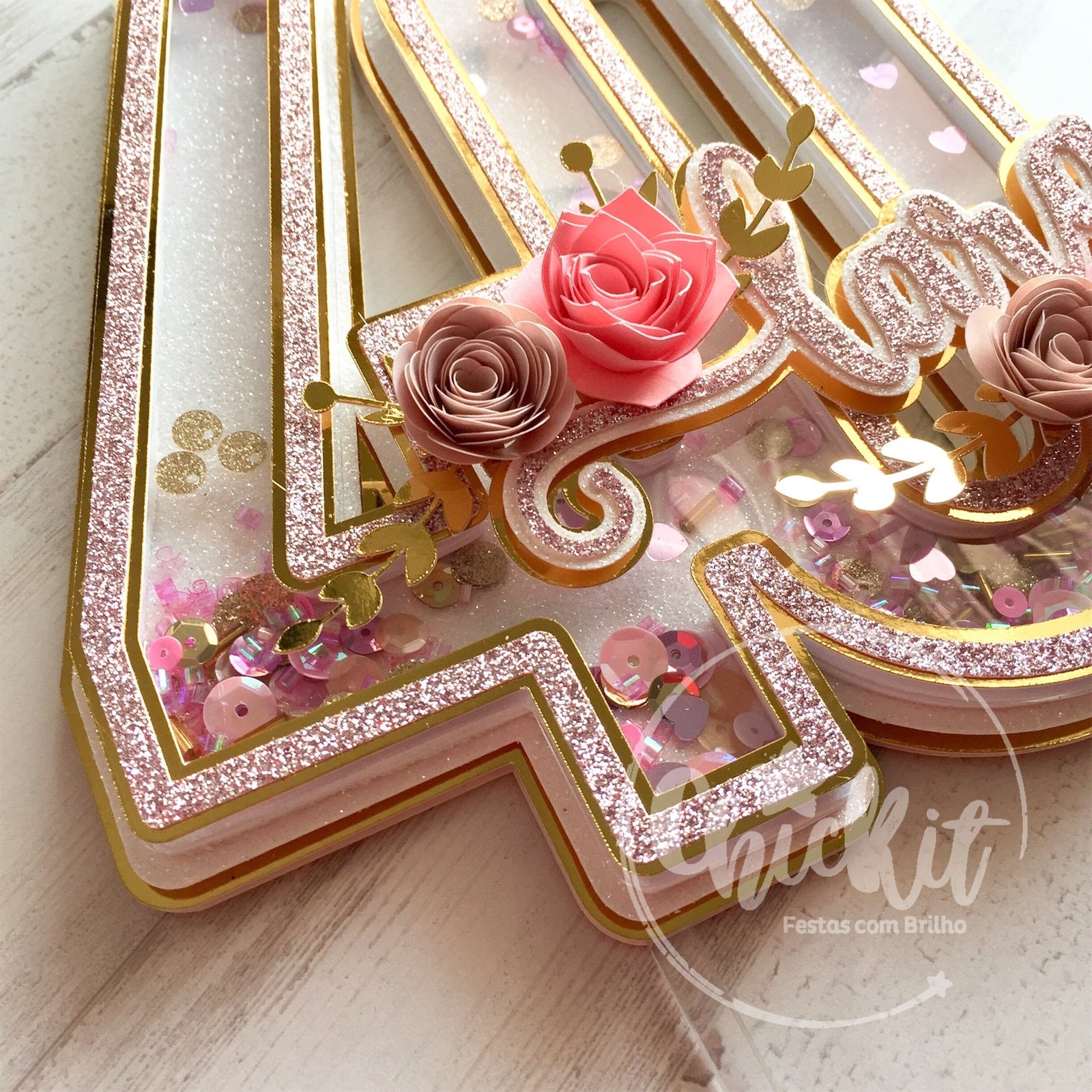 Number Shaker Cake Topper / Cake Topper - Etsy