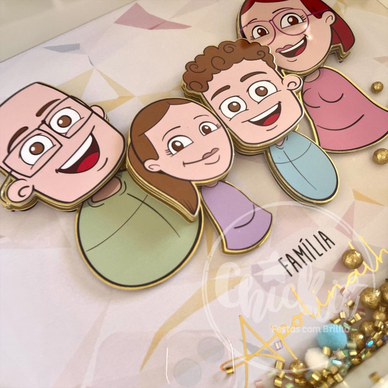Personalized Family Shadow Box: Custom Paper Illustration - Etsy UK