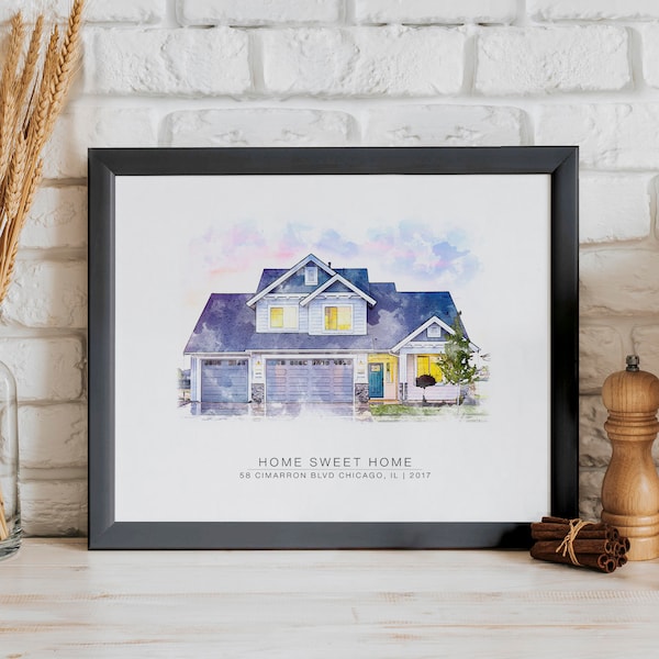 Custom House Portrait - Etsy