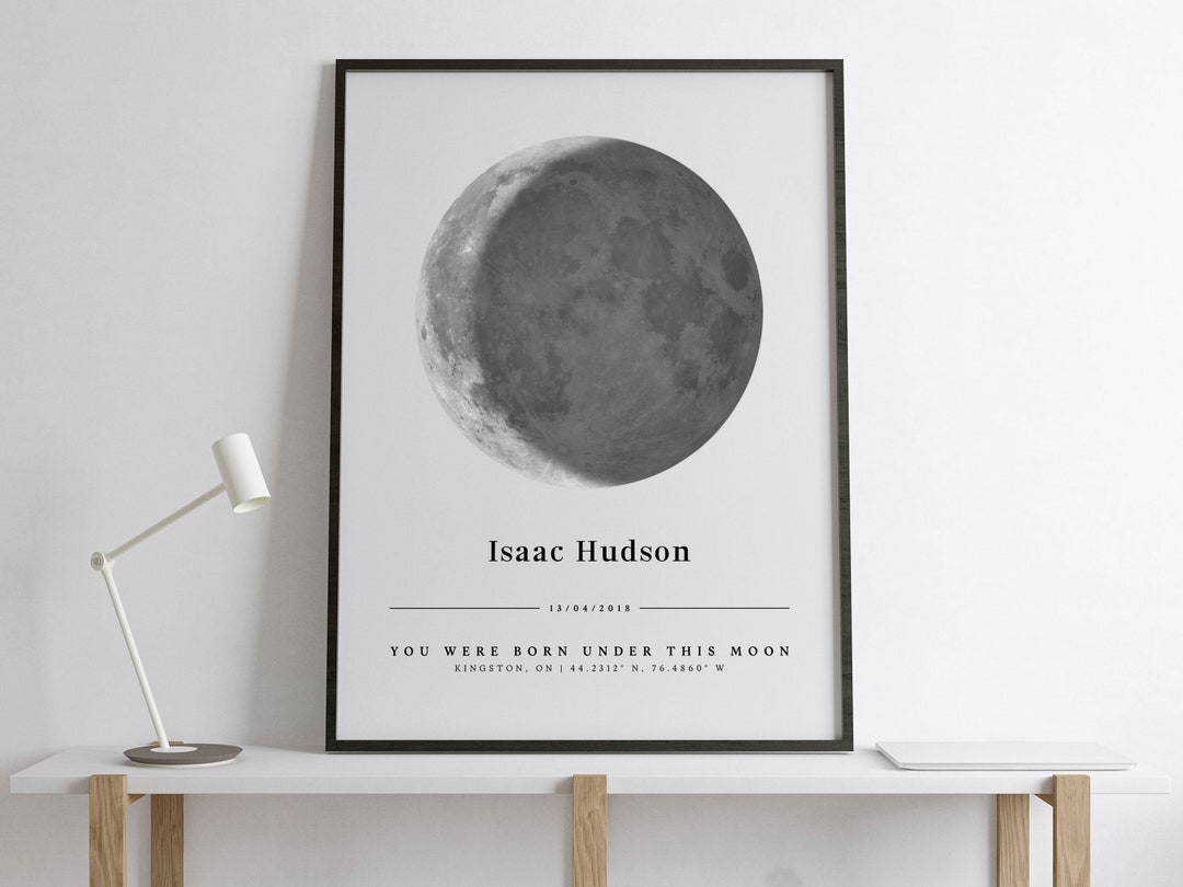 Custom Moon Phase Print, Personalized Anniversary Gift, Custom Star Map ...