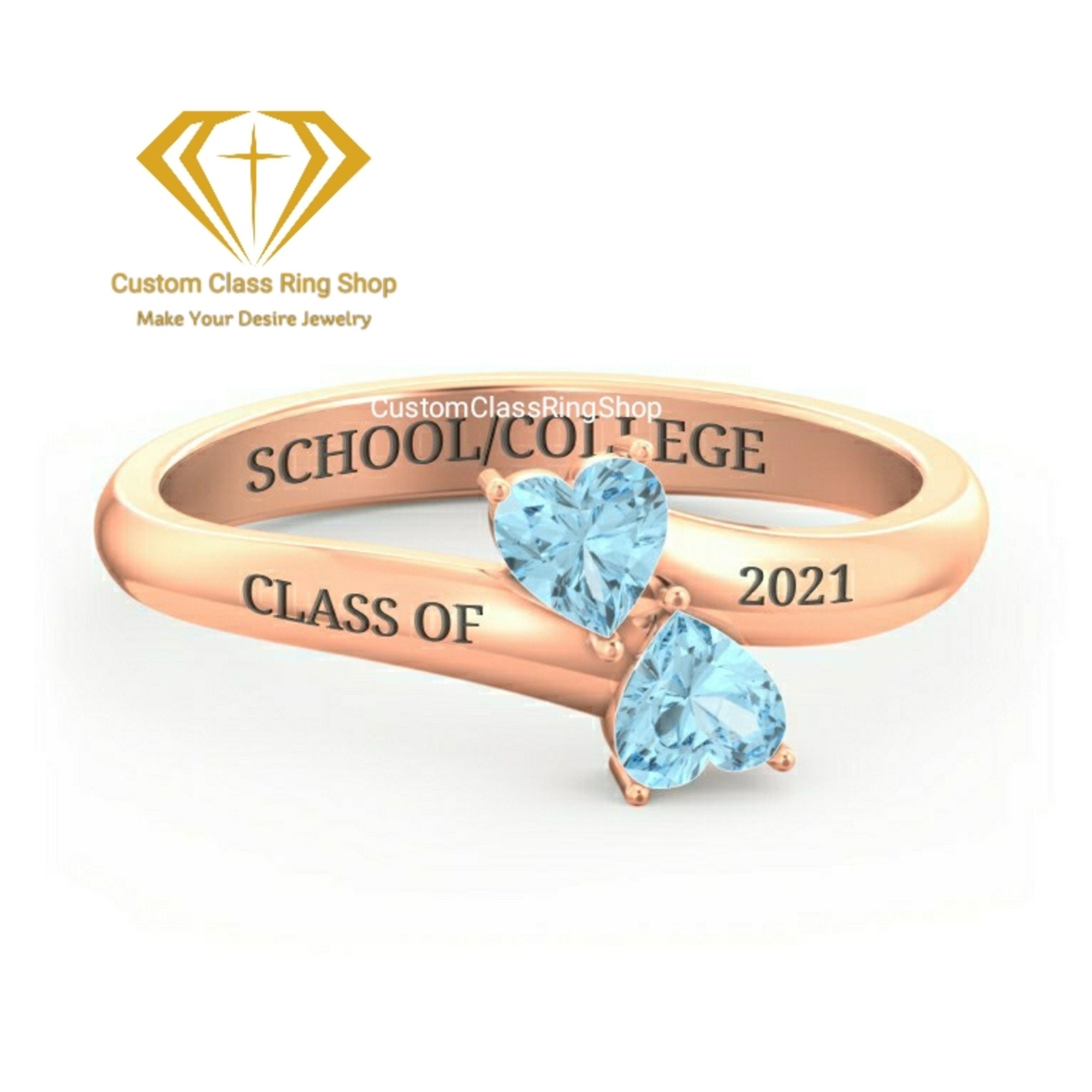 Personalized College Class Ring,school Ring,college Graduation Ring ...