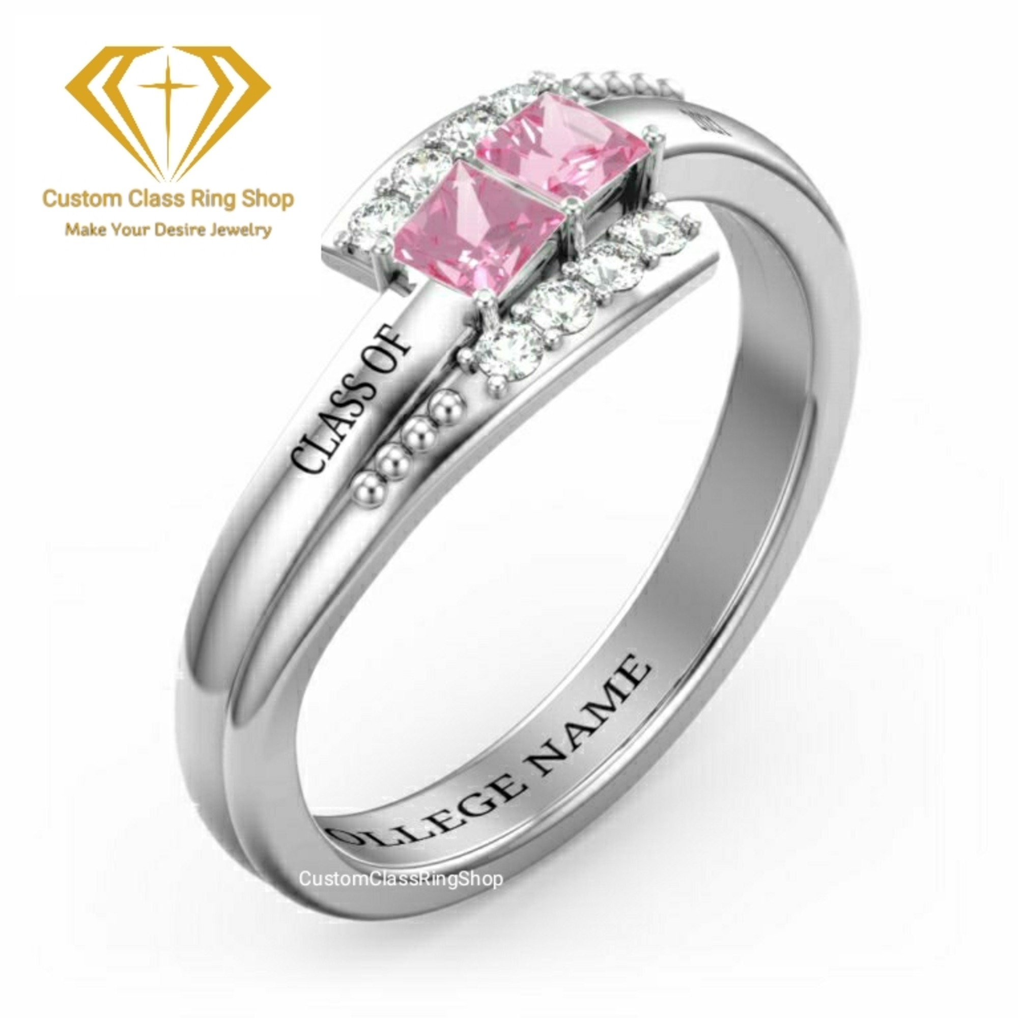 Personalized College Graduation Ring: Custom Class Ring - Etsy