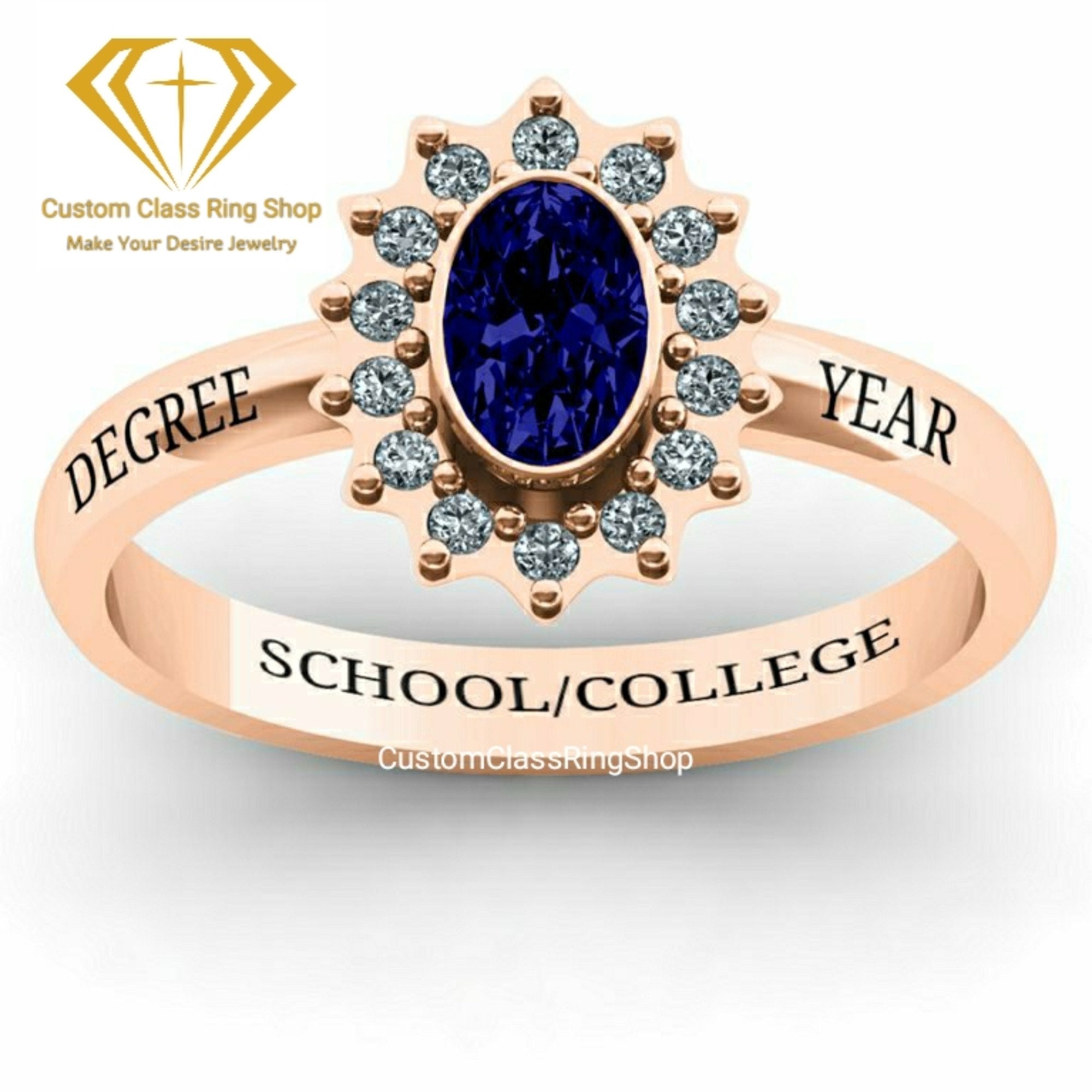 Custom Class Ring for Woman Personalized Class Ring High - Etsy