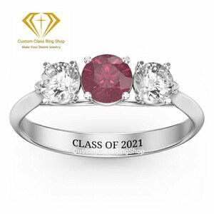 Graduation Gift,custom School Class Ring, Unique Custom Class Diamond ...